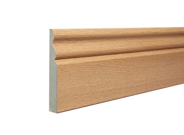 Ogee 18mm x 119mm x 2.440 Mtr Wood Grain Light Oak Fully | The Skirting ...